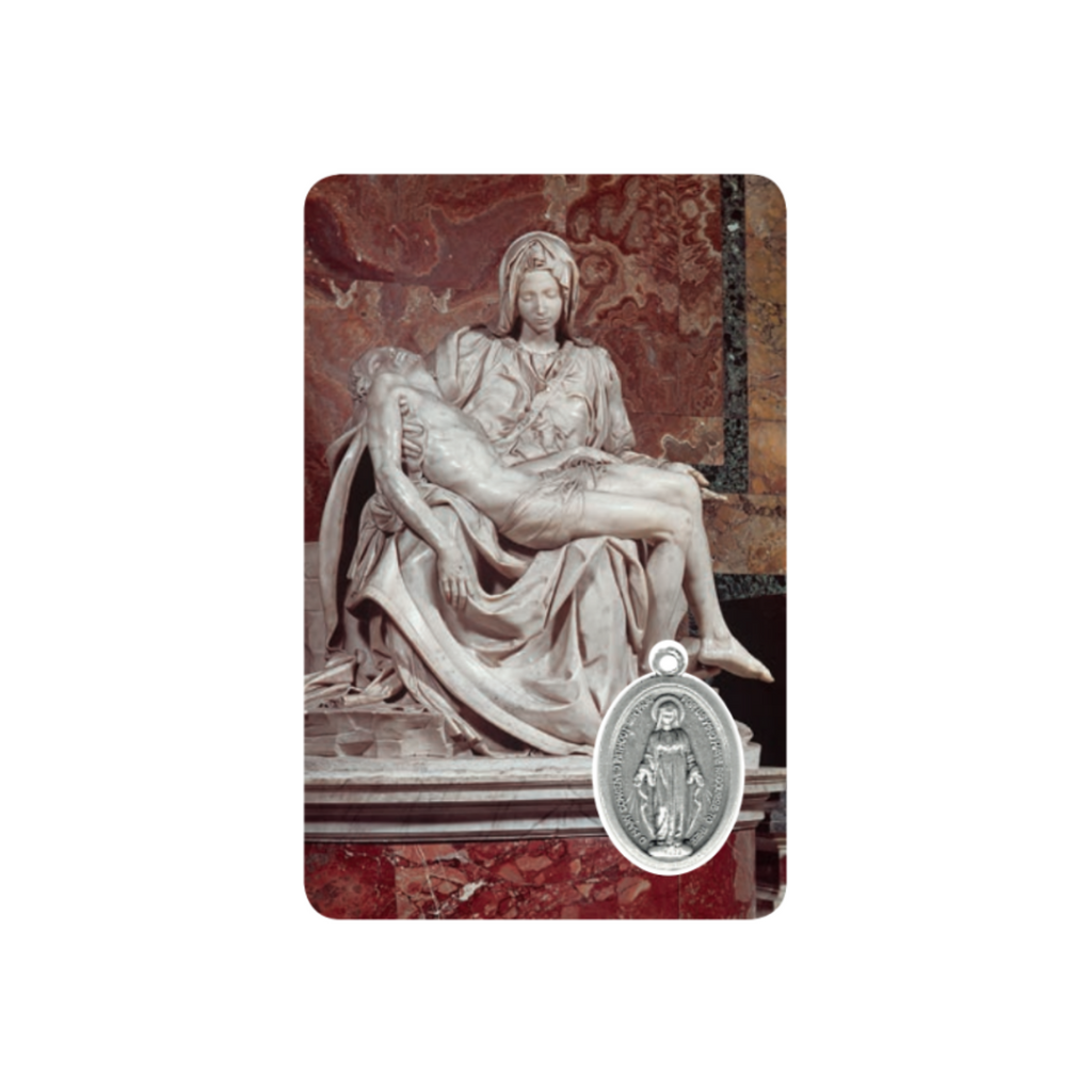 Pietà by Michelangelo Prayer Card | SAVELLI CHURCH – Savelli Religious B2B
